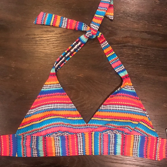 Anne Cole | Swim | Anne Cole Triangle Stripe Halter Bikini Top | Poshmark